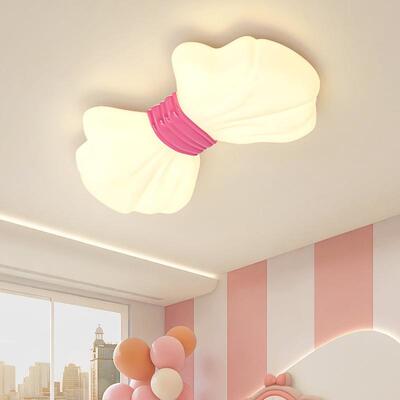 女全光护眼蝴结卧室吸顶灯简约孩子儿童蝶房灯奶油谱风主卧95544