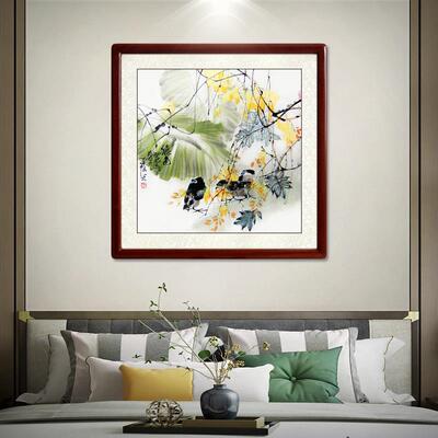 得堂GHX-9290手绘厅国画现代约客餐厅装饰画入户玄关走尚廊简过道