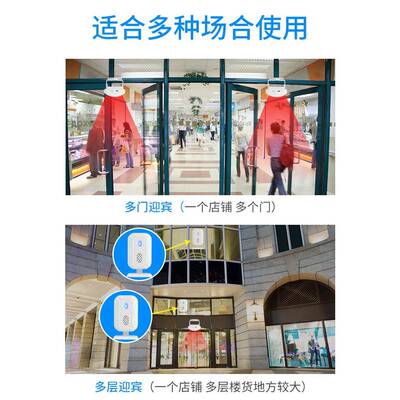 体欢迎光临感应器店进门铺迎KS-SF20R宾无式线红外防盗报警叮咚家
