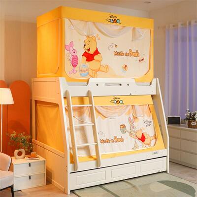 子母14069床蚊帐.1.2m上下铺1.5梯家用床帘1.35儿童双层高低形床0