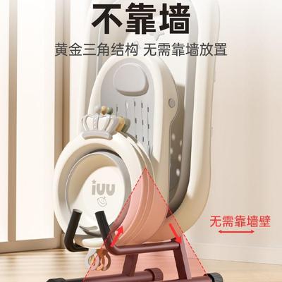 婴儿洗澡盆室置放盆架物宝架卫生间脸盆浴收纳架落宝折叠618-iuu
