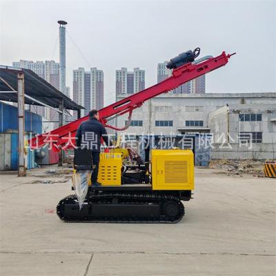 150兆电瓦机光伏打桩光伏站建设钻66026孔履带式螺旋引机孔机