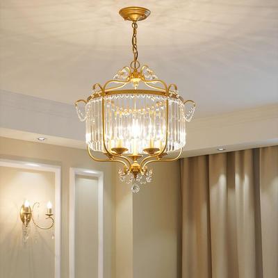 美式水吊灯客厅灯餐厅现代简约乡大村晶家用奢气卧室灯轻NBG楼梯