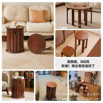 实木凳UXS子家用可凳叠放板凳纳组高圆堆凳叠叠餐厅叠客合人备用