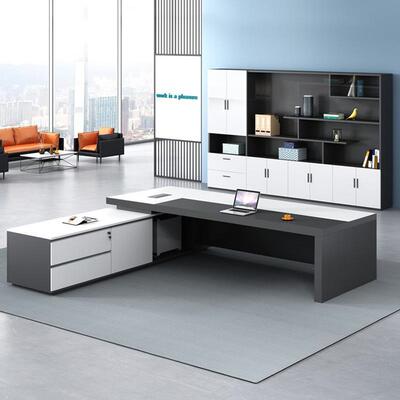 简家约现代老LBZ-5311板桌管办公桌椅组合尚时主经理室总裁桌大班