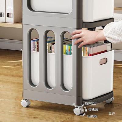 书包置物架可移动落地推办公室车工位桌下学书本收生88000纳柜多