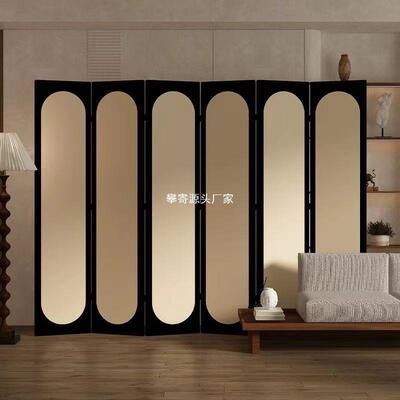 法式屏风断客折叠移动直播间背景EAO装饰厅卧室间遮挡隔家用房遮