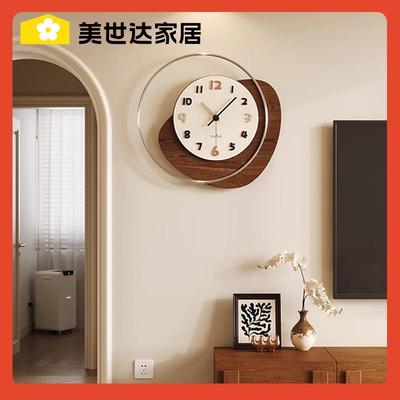 □中古挂钟客厅2钟025新轻款Fh(h(h(x时挂墙欧式复古钟表简风约奢