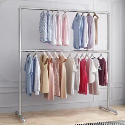 晾衣器加厚水杆管Mg3QkZT3镀锌管晾衣架落地立式层阳台凉衣双神单