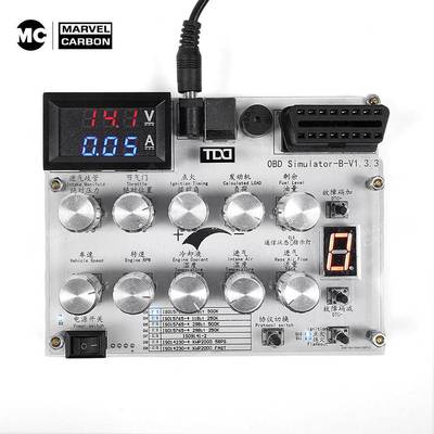 汽车LED方向盘测试和演示的OBDII模拟器显示转速/速度/发动机数据