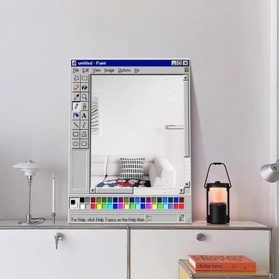 in摆s风小众子装饰客厅JZ253003落地件卧室床头柜桌面创意镜布置