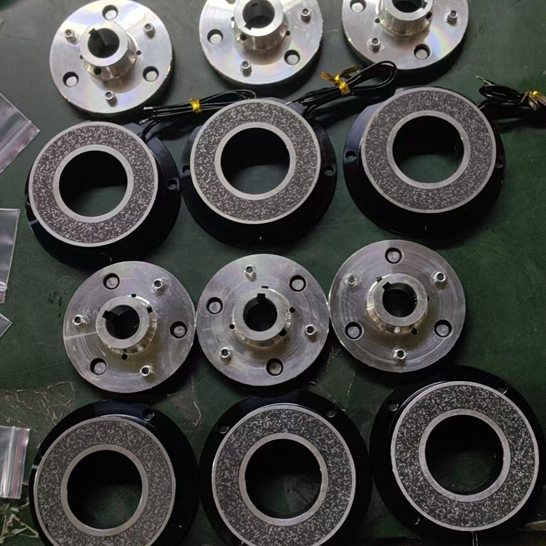 磁粉制动离合器24V一体带底座单轴双轴中空张力控制器刹车FLUZ/PB