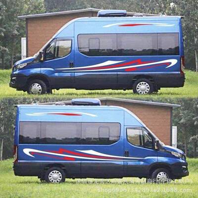 X308汽车车贴纸越野车身贴车身贴彩条防花72708水贴拉炫彩出游房