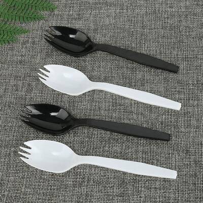 DSF1黑色/白色叉勺白色/黑色：总长13.5cm勺面宽3cm