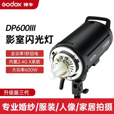 神牛DP600III三代摄影闪光灯600w拍照拍摄补光打柔光室内人像影棚