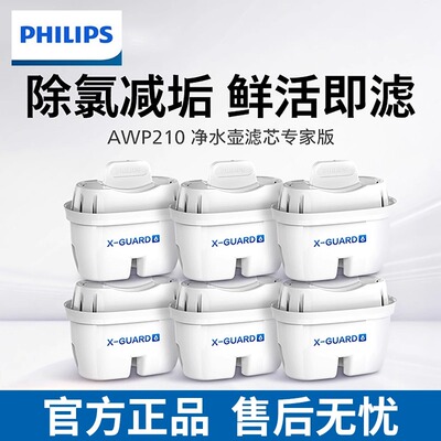 飞利浦净水壶除氯减垢滤芯AWP210适配WP2814/2813和碧然德滤水壶