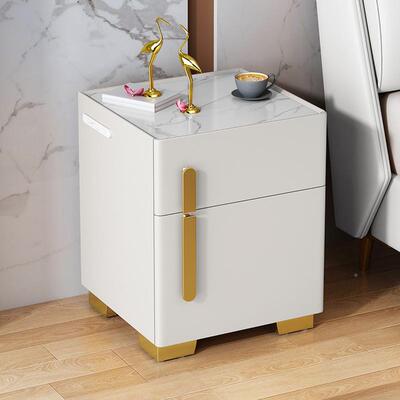 智能床头柜险箱一体现代简无线充多约PYV电保功能卧室收纳保险