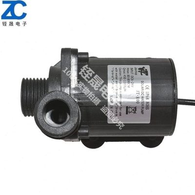 DC24V 热水循环泵太阳能水泵无刷电机800L/H直流无刷水泵循环接头
