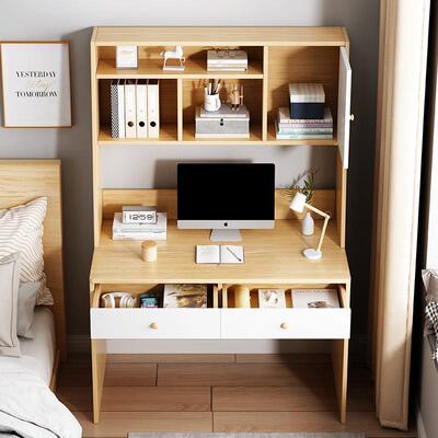 书桌书架一体桌型式电写脑桌小户简约家用学生卧室PKY学习字小桌