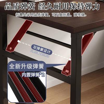 叠桌办卧室电脑桌家用长方形书桌简易公租桌学习宿LNW折舍出屋小