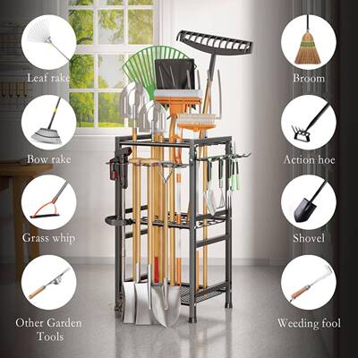 院清洁具TYJ12工置收纳架子扫把铁铲花园用具物庭架摆放架
