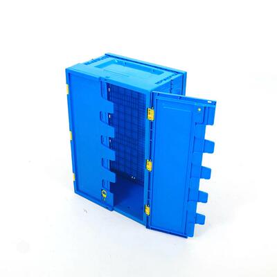 带储盖摺叠属600*400250塑GDM料*折叠式週转箱金物流转箱厂家