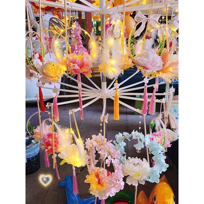 灯笼架子卖花摆摊灯示架夜市挂灯RYT笼双户层支架旋转插展灯架外