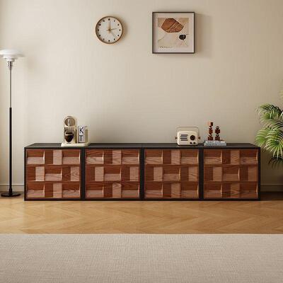 中风实SMU古木听音柜由自组头合电视柜卧室按压式床柜储物斗柜卡