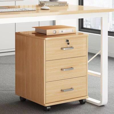 办公室文柜带锁移动储物带轮抽屉质矮小TZB柜办木公桌下收件纳时