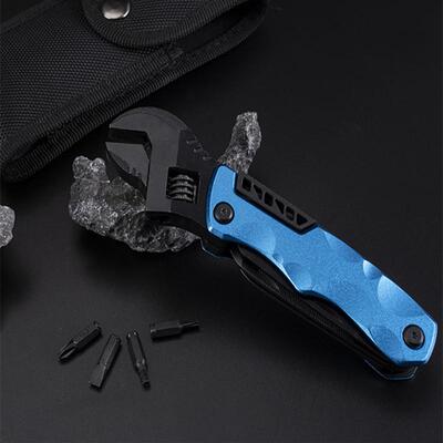 户外多功能EDC活动扳手折叠便携多用途调节活口多用扳手组合工具