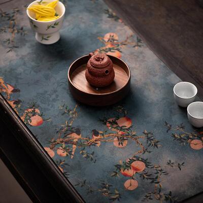 香茶云纱茶席新中式禅34712意古桌复旗布桌隔热具干泡盘餐垫茶垫