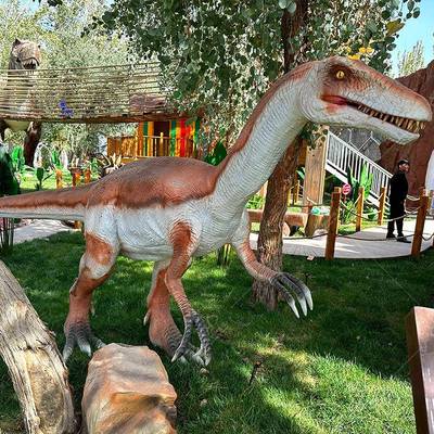 仿真慈母龙鸭嘴龙玻璃钢树脂雕塑公园景区博物馆科普电动感应恐龙