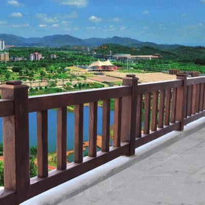 水泥仿木村护凝栏户外乡围栏栏市仿木护栏政道路公园栅河道混土防