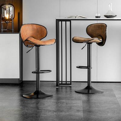 椅轻椅奢高脚台凳现代简约家用靠背吧椅吧椅766子前台接待椅酒吧