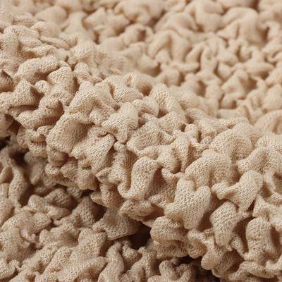 厂家布现泡货420g奶油云纱沙发套泡纱防滑弹力沙发垫盖YH50面料