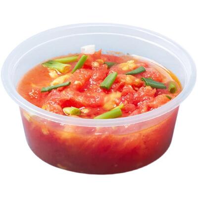 200/280ml一次性餐盒圆形打包盒小菜冰粉碗加厚汤碗透明饭盒万百