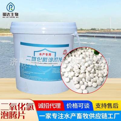 二氧化氯泡泡腾型腾片水产消毒剂粉水处理藻剂灭二剂泡氧化氯腾片