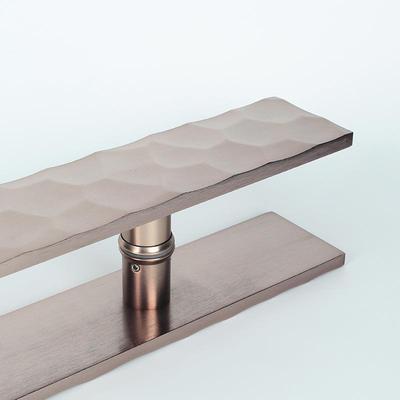 铝拉7169合金玻璃门大拉手镀轻奢铜古色捶打电纹酒店新中式大门把