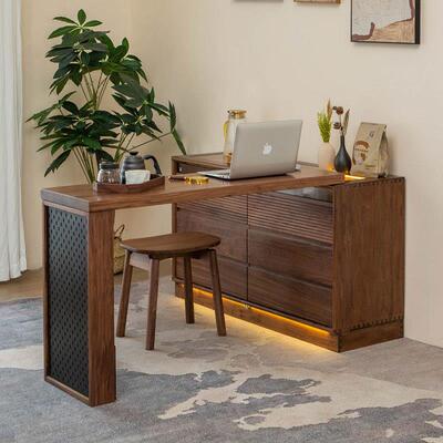 黑斗胡实木柜梳SZT-1075妆台一桃体收书桌纳床尾柜简约卧室可移动