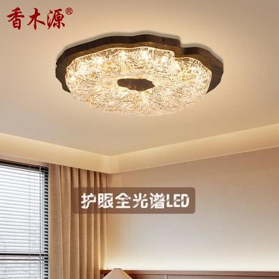 中古卧室吸顶灯美式复古书房灯金箔设计师南洋风主卧吸顶灯具5179