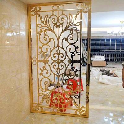 酒店铜艺雕屏铜艺新中刻式拉手风隔断刻花格格雕栅别墅铜klm-03边