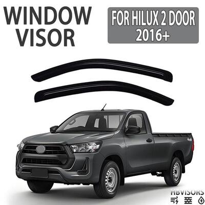 适用于2016+TOYOTAHILUX晴雨挡雨眉遮雨档黑武士Windowvisor