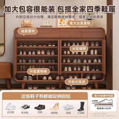 鞋柜门一室体柜入户玄关柜子家内靠墙收SEY纳储物一体轻奢高口级