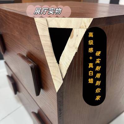 法式卡门柜代品客厅落斗柜中古风床头柜复视古电地柜实木91387替