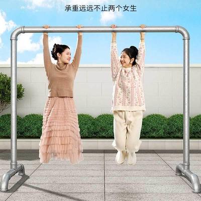 锌钢晾镀衣管架外落地户折叠家用阳台挂衣服简易晒被凉衣单-杆水