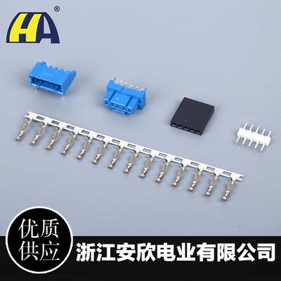 TJC8型条形连接器插孔2.54mm端子单双排胶壳接线端子