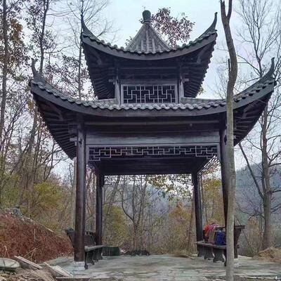 古建四角亭四角古子凉MWJ亭户外六休闲亭庭院花仿园别墅古建角亭