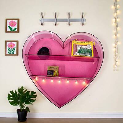 亚力挂墙展示盒示YZ-86116架克档爱展心创意壁高挂收纳整理摆放盒