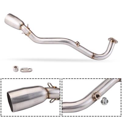 适用踏板车劲战六6代BWS水冷前段排气管改装四角碳纤尾段