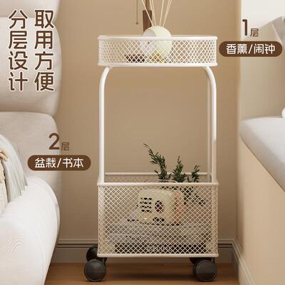 床柜用简约YUW现代简易小型家床头边收纳置物架卧室床头可移动小